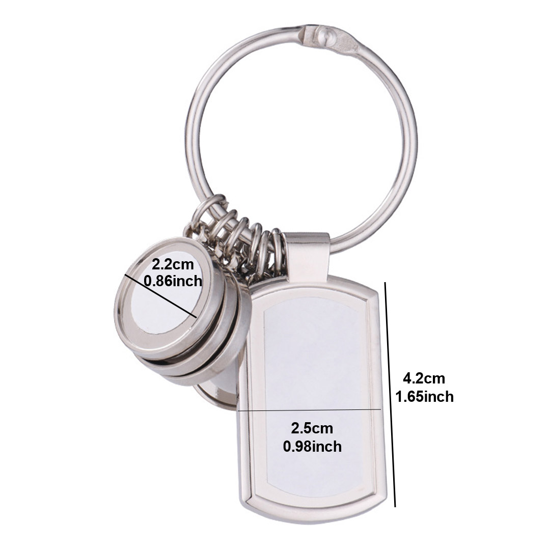 Custom Multi Photos Keychain Personalized Keychain with Text Picture ...